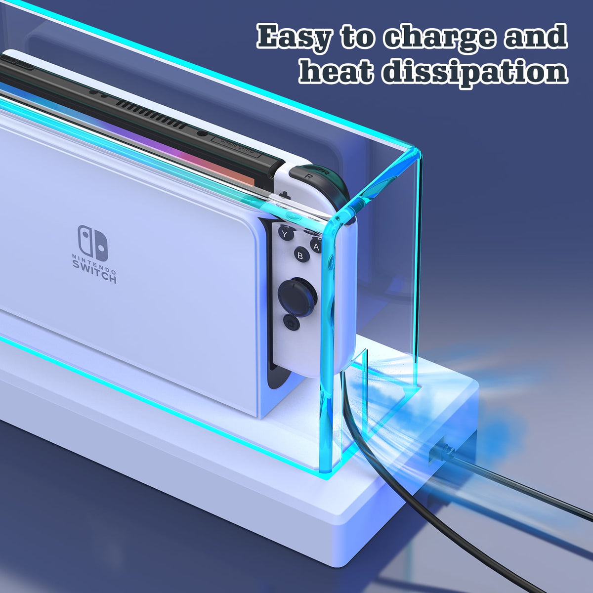 Mooroer Nintendo Switch Dust Cover with with 16 LED Colors Light Base ...